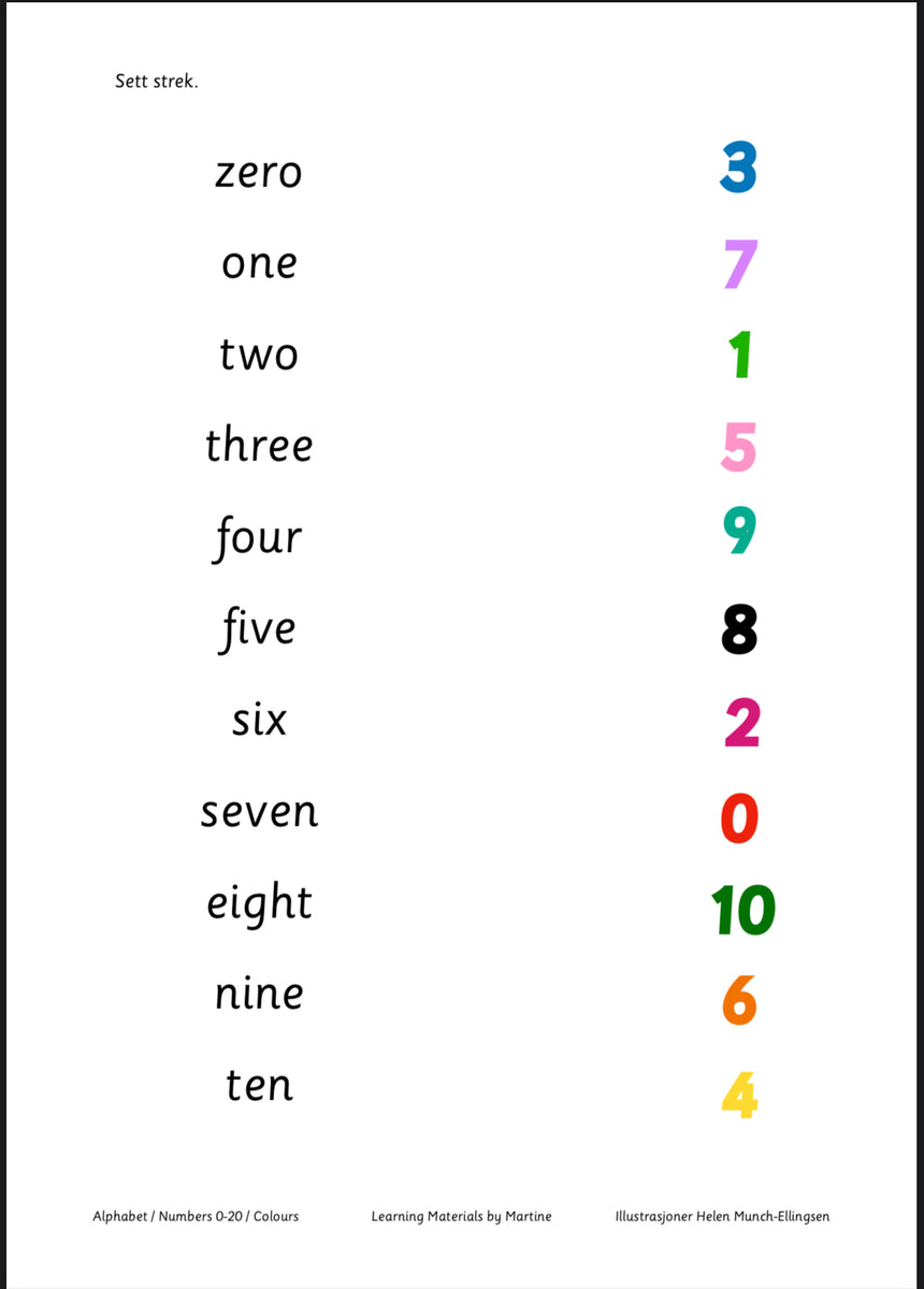 I know the alphabet - numbers 0-20 - colours – Learning Materials by ...