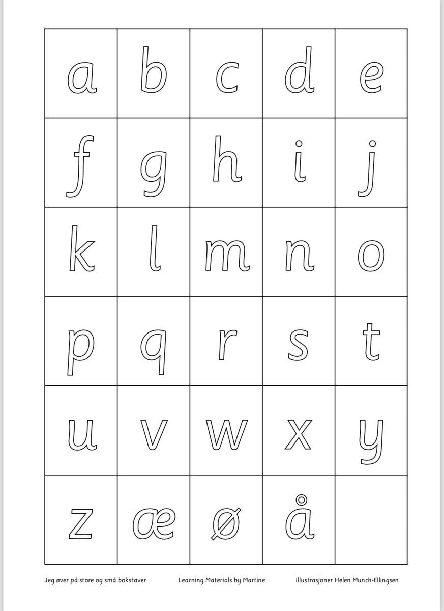 Jeg øver på store og små bokstaver – Learning Materials by Martine